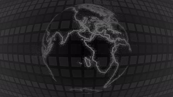 Techy earth map animation. Animated map background. Vd 984, Motion Graphics