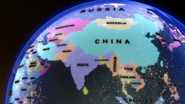 Map Of Asia, Motion Graphics | VideoHive