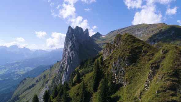 unique mountain formation scenery in the swiss alps, saxer luecke ...
