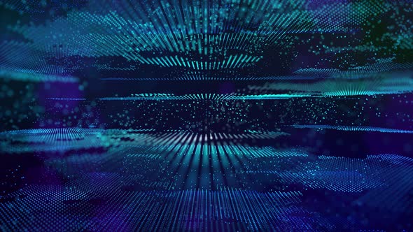 Blue Data Flow 3d Bg As Digital Space, Motion Graphics | VideoHive