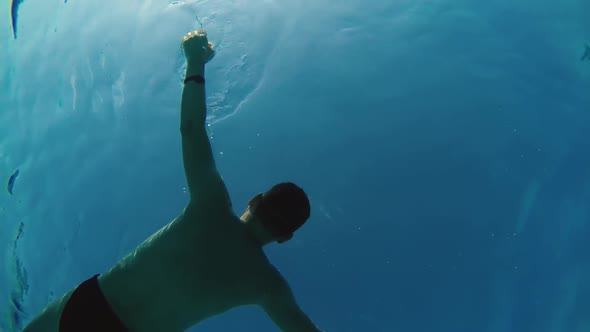Male Body Floats, Stock Footage | VideoHive
