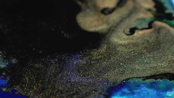 Color Glitter Texture Paint Spatter Gold Black Mix, Stock Footage ...
