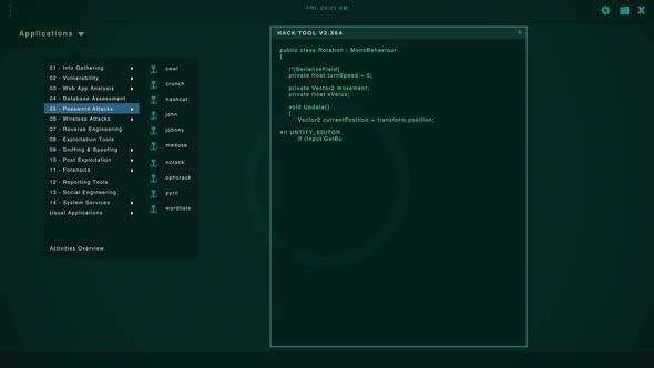 Hacker Screen With Multiple Windows Displaying Code Strings Motion Graphics