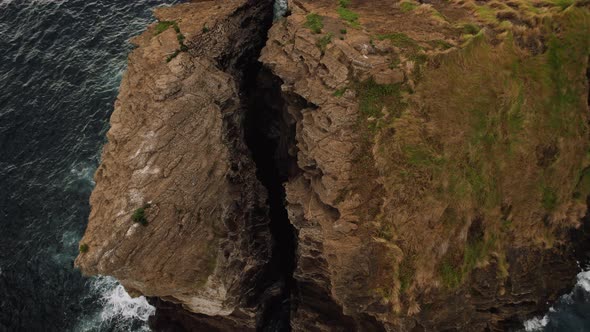 Huge Rock Cracked in the Ocean, Stock Footage | VideoHive
