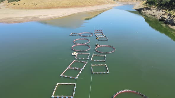 Aquaculture Nets of Fish Farm, Stock Footage | VideoHive