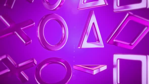 Purple Gaming Symbols Backgound, Motion Graphics | VideoHive