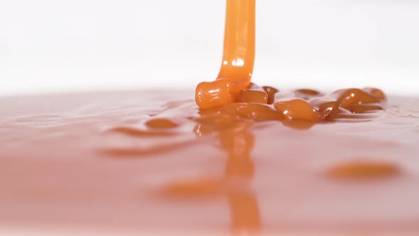 4K - Liquid caramel candy. Close-up, Stock Footage | VideoHive