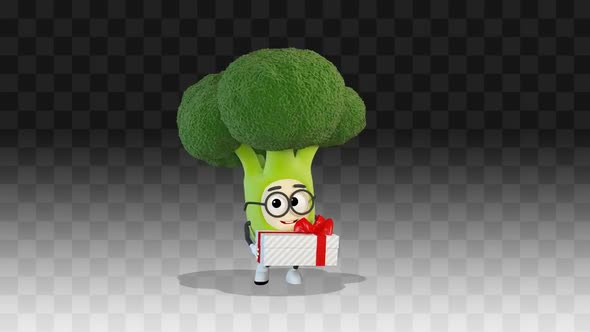 Broccoli Dancing With A Gift, Motion Graphics | VideoHive