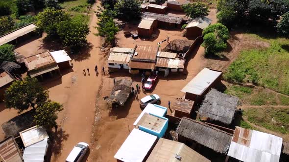 Rural African Slum Village in Malawi, Poor Neighborhood Daily Life ...