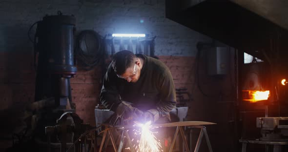 Blacksmith Workplace Iron Forging Workflow, Stock Footage | VideoHive