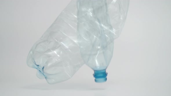 Slow Motion of Falling Plastic Bottles Shot at 1000 Fps, Stock Footage