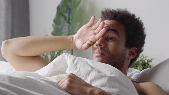 Black Man Waking Up Early, Stock Footage | VideoHive