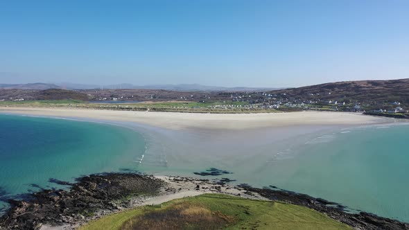 Aerial View of the Awarded Narin Beach By Portnoo and Inishkeel Island ...