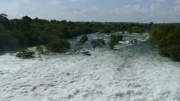 Udawalawe Dam with all four spillways open , Stock Footage | VideoHive