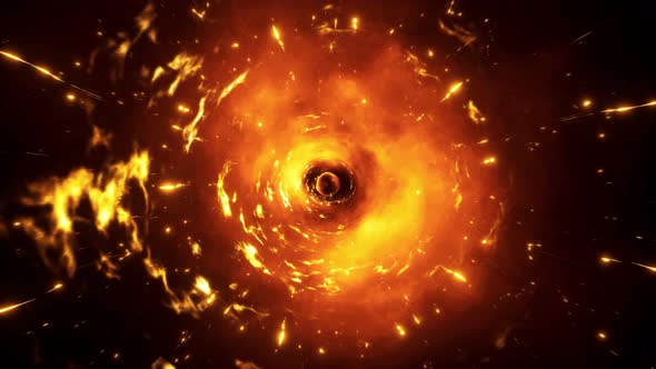 Abstract Fire Energy Ball Particle Portal 4K 03, Motion Graphics ...