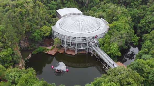 Wire Opera House, Pedreira Park (curitiba, Parana, Brazil) Aerial View ...