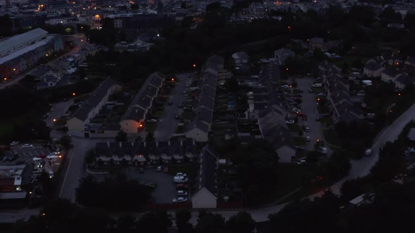 High Angle Footage of Rows on Family Houses in Residential Urban ...