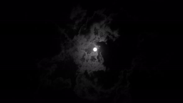 Cloudy Moonlit Night, Stock Footage | VideoHive