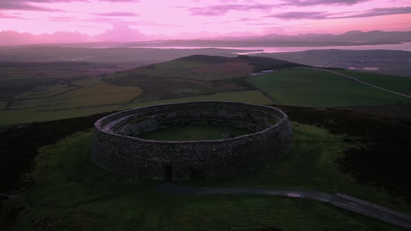 Grianan Aileach Ring Fort Donegal Ireland, Stock Footage | VideoHive