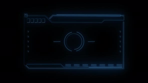 Hud Frame Digital Technology Plexus Lines, Alpha Channel, Motion Graphics