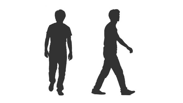 Male Silhouette, Alpha Channel, Stock Footage | VideoHive