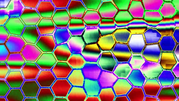 Fast psyko color in hexagon pattern animation, Motion Graphics | VideoHive
