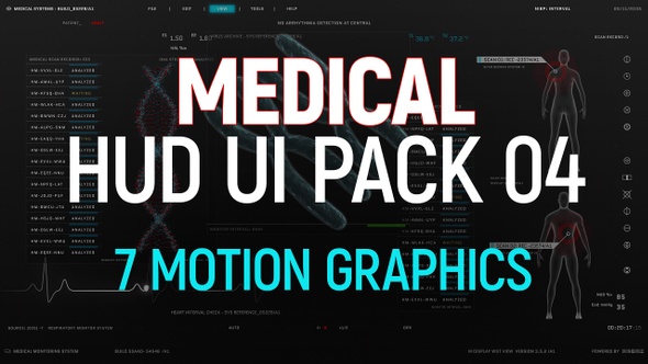 Medical HUD UI Pack 04, Motion Graphics | VideoHive