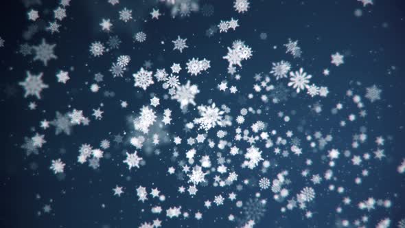Falling Christmas Snowflakes Motion Background, Motion Graphics | VideoHive