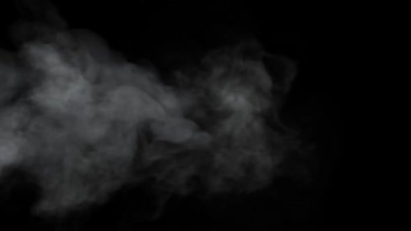 Realistic White Atmospheric Fumes Slowly Floating Fills Gloom Visual ...