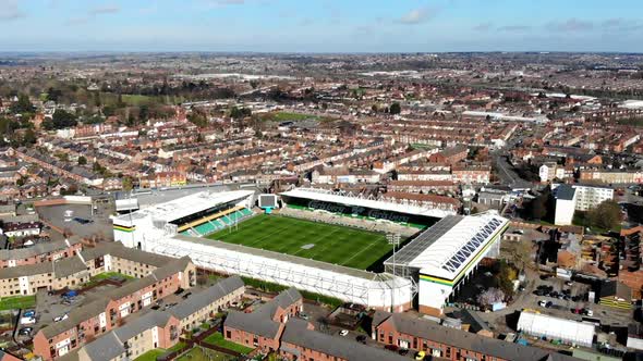 Aerial - A country stadium nearby The National Lift Tower (previously ...