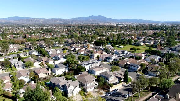 Aerial View of Residential Neighborhood in Irvine, California, Stock ...