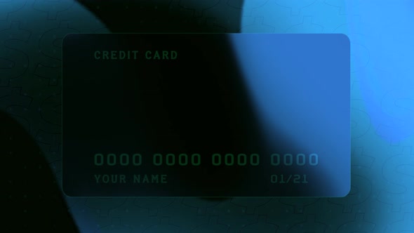 Bank card design on colorful background, Motion Graphics | VideoHive