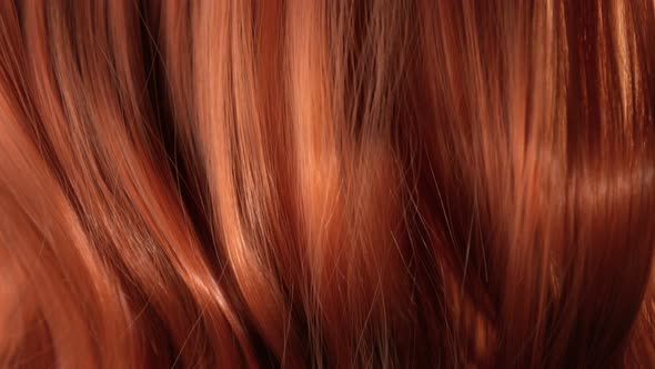 Super Slow Motion Shot of Waving Ginger Hair at 1000 Fps, Stock Footage