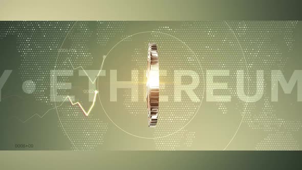 06 - 3 Rotating ETHEREUM Cryptocurrency Background 4K, Motion Graphics