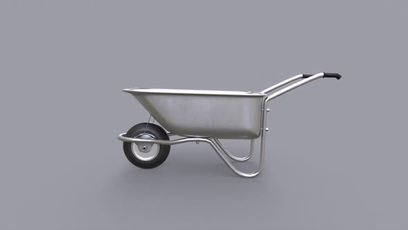 Wheelbarrow 3D Object Rotating Loop, Motion Graphics | VideoHive